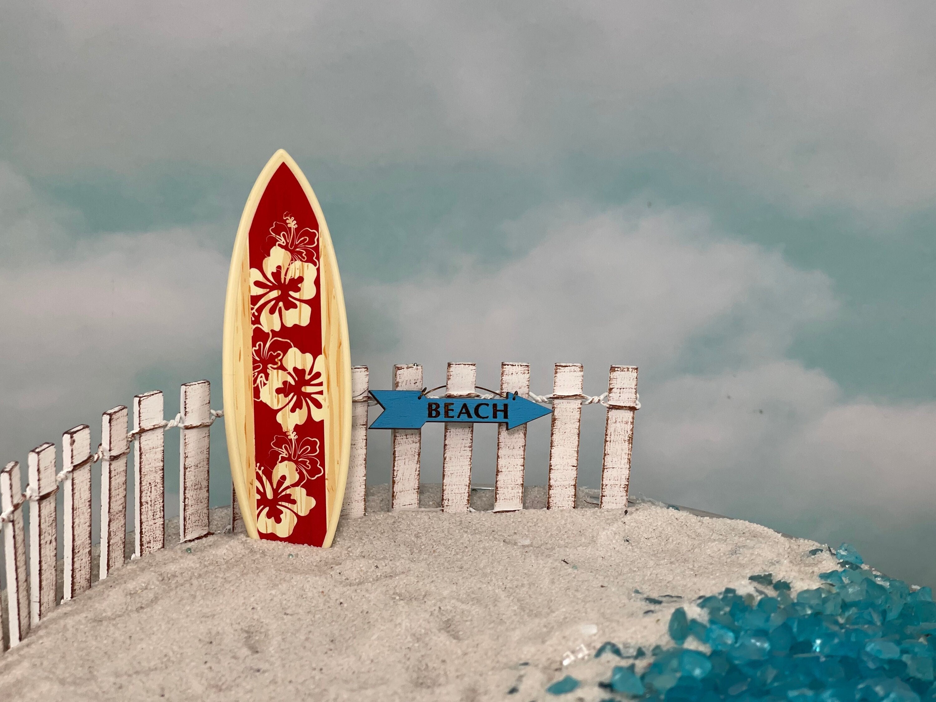 Miniature Surfboard Beach Miniatures Wedding Cake Topper - Etsy