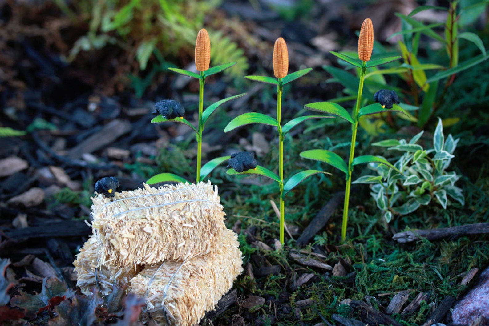 Fall Miniatures Corn Stalk Fairy Garden Accessories Mini - Etsy