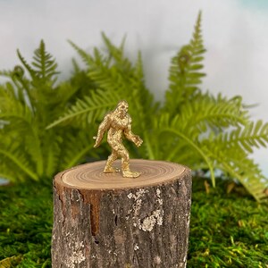Micro Miniature Gold Color Bigfoot, Tiny Sasquatch, Fairy Garden ...