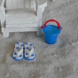 Miniature Beach Bucket Assorted Colors, Mini Flip Flops, Flip Flop Sold ...