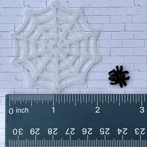 Miniature Glow in the Dark Spider Web, Miniature Rhinestone Spider ...