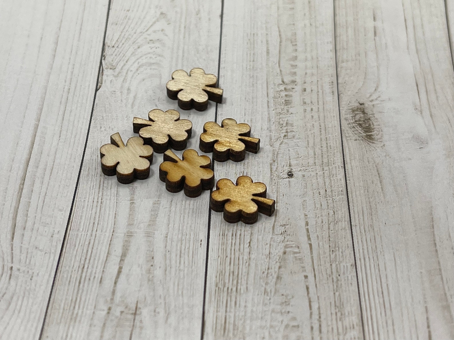 Miniature Shamrock Cutouts Laser Cut Clover Shape Natural - Etsy