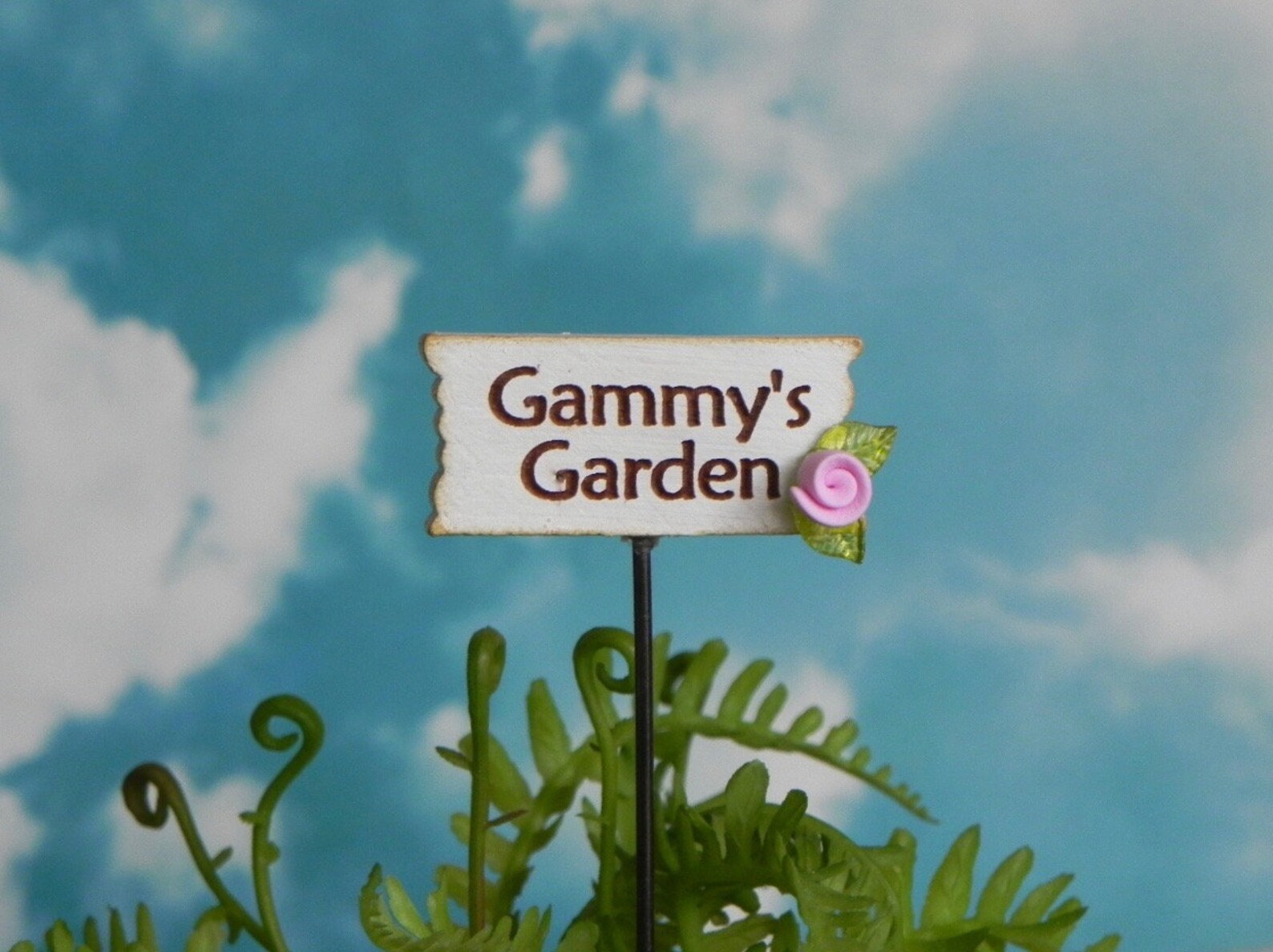 Miniature Sign Gammy's Garden, Fairy Garden Minis, Handcrafted Wooden ...