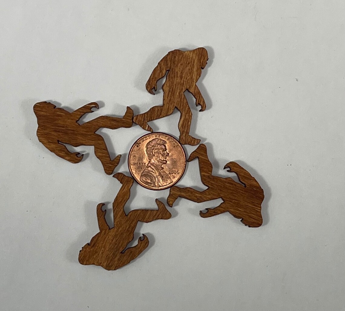 Mini Bigfoot Small Miniature Bigfoot Stained Wooden Cutout - Etsy