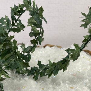 Miniature Artificial Holly Leaf Garland Roping, Mini Floral Supplies ...