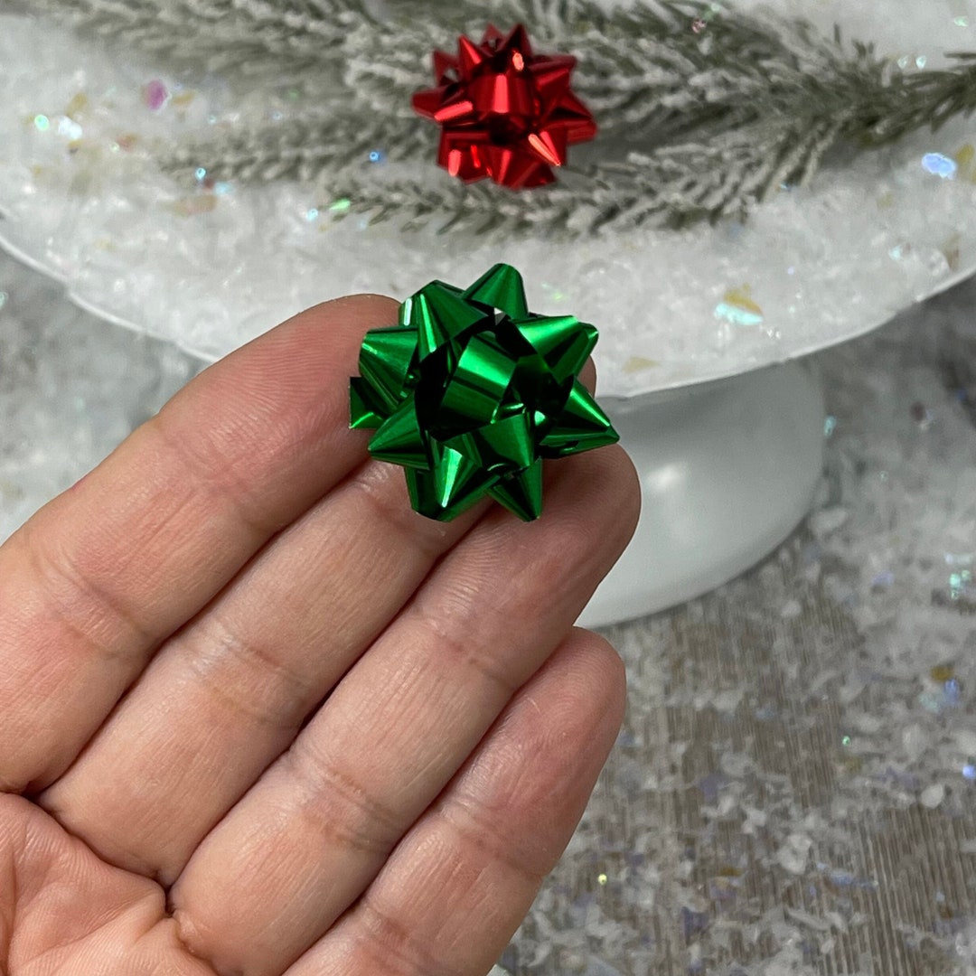 Miniature Bows, Mini Gift Bows, 1:6 Scale Dollhouse Miniatures, Mini Bow With Adhesive Back ...