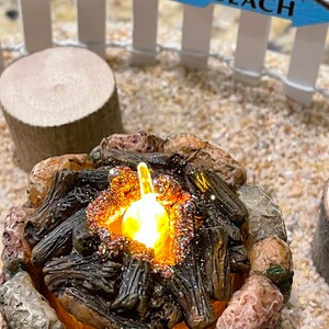Fairy Garden Fire Pit, Miniature Firepit, LED Battery Operated ...