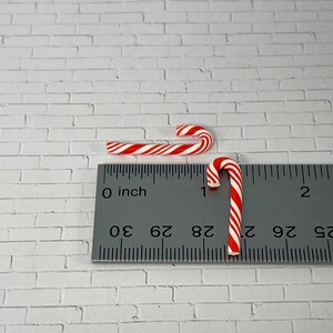 Miniature Candy Canes, Mini Embellishments, Peppermint Cane Non-edible ...