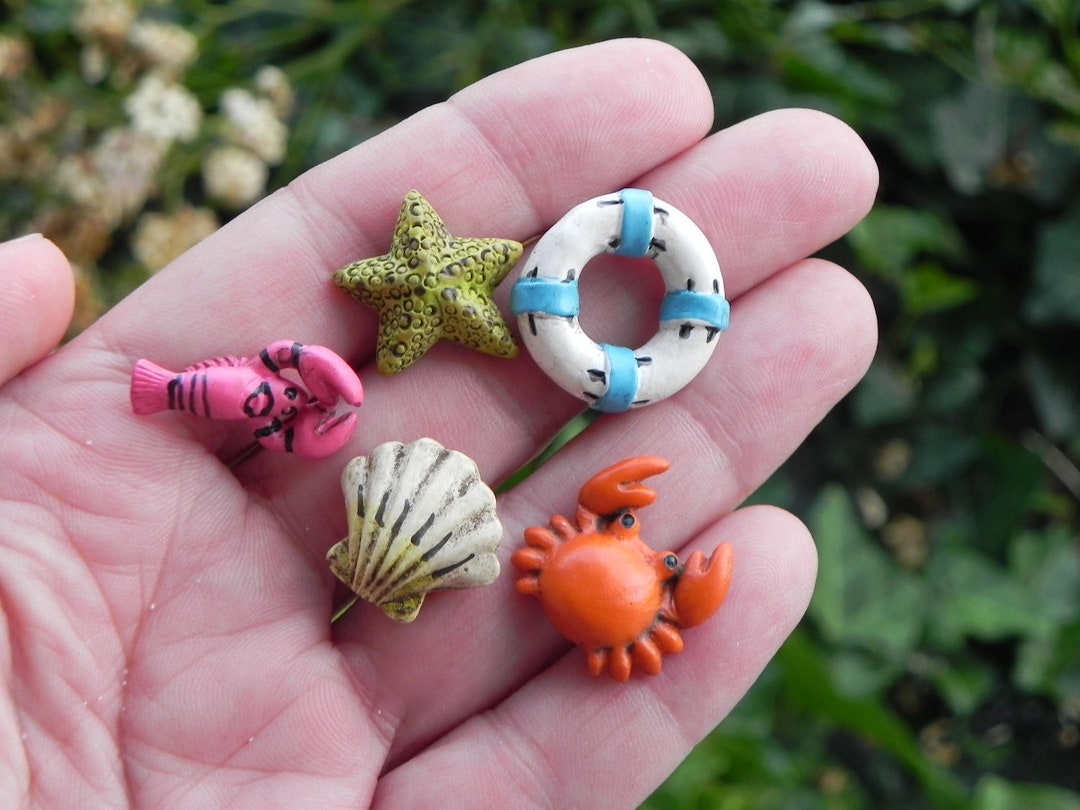 Beach Miniatures Set of 5 Fairy Garden Accessories Beach - Etsy