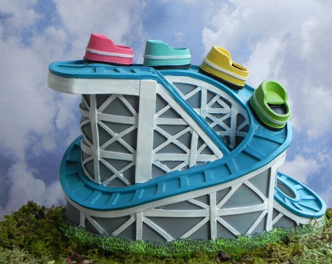Fairy Garden Roller Coaster Ride, Miniature Carnival Accessory, Fair ...