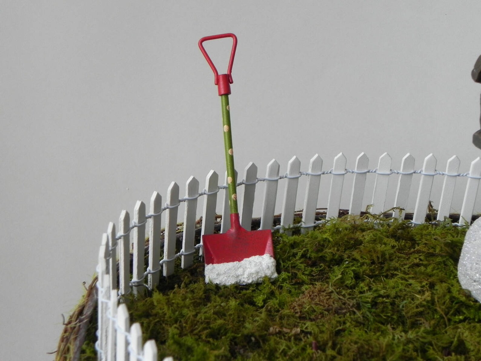 Miniature Snow Shovel fairy garden accessories winter | Etsy