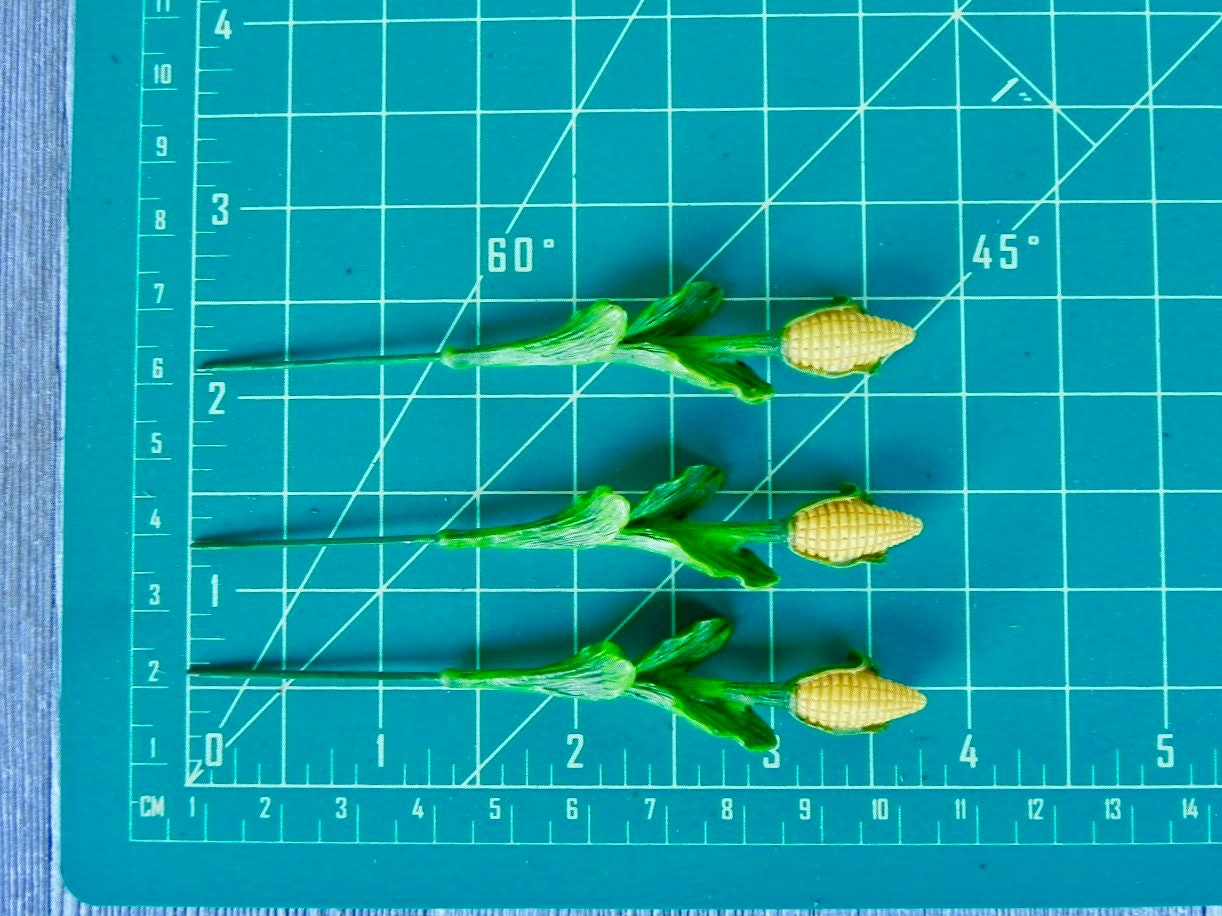 Miniature Corn Stalks, Set of 3, Fairy Garden Accessories, Fall ...