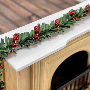 Miniature Christmas Garland, Artificial Pine Wired Roping With Assorted ...