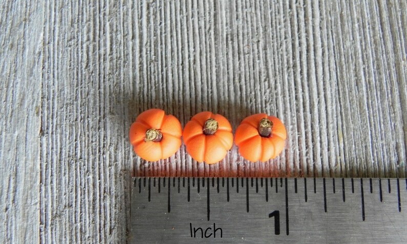 Miniature Pumpkin Micro Mini Pumpkins, Tiny Polymer Clay Pumpkins ...