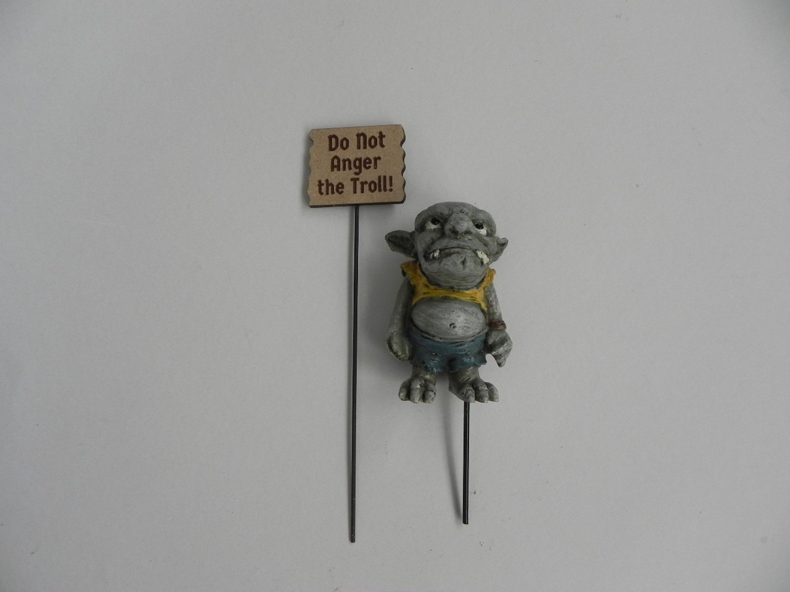 Miniature Troll Figurine Gribby Do Not Anger the Troll Sign - Etsy