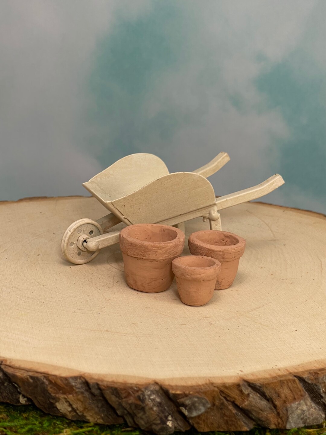 Miniature Wheelbarrow Miniature Garden Pots Terrarium - Etsy