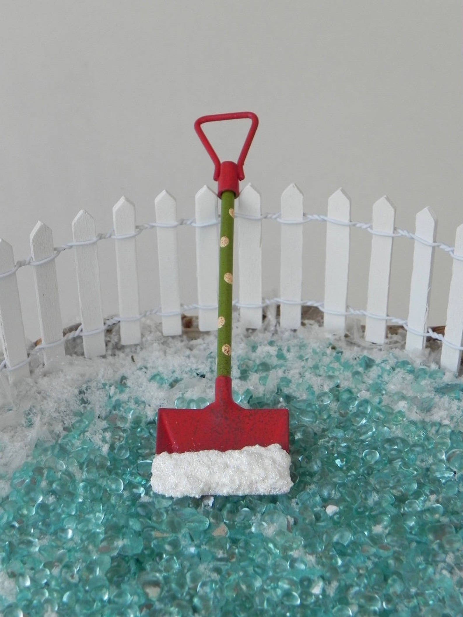 Miniature Snow Shovel fairy garden accessories winter | Etsy