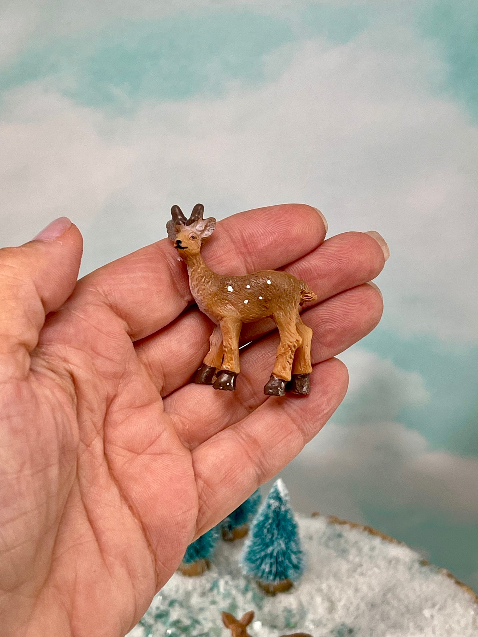 Miniature Reindeer Christmas Miniatures, Miniature Deer, Christmas ...