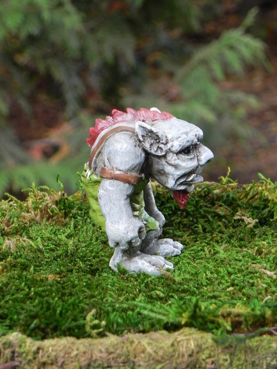 Miniature Troll Figurine Harley, Miniature Sign, Fairy Garden ...