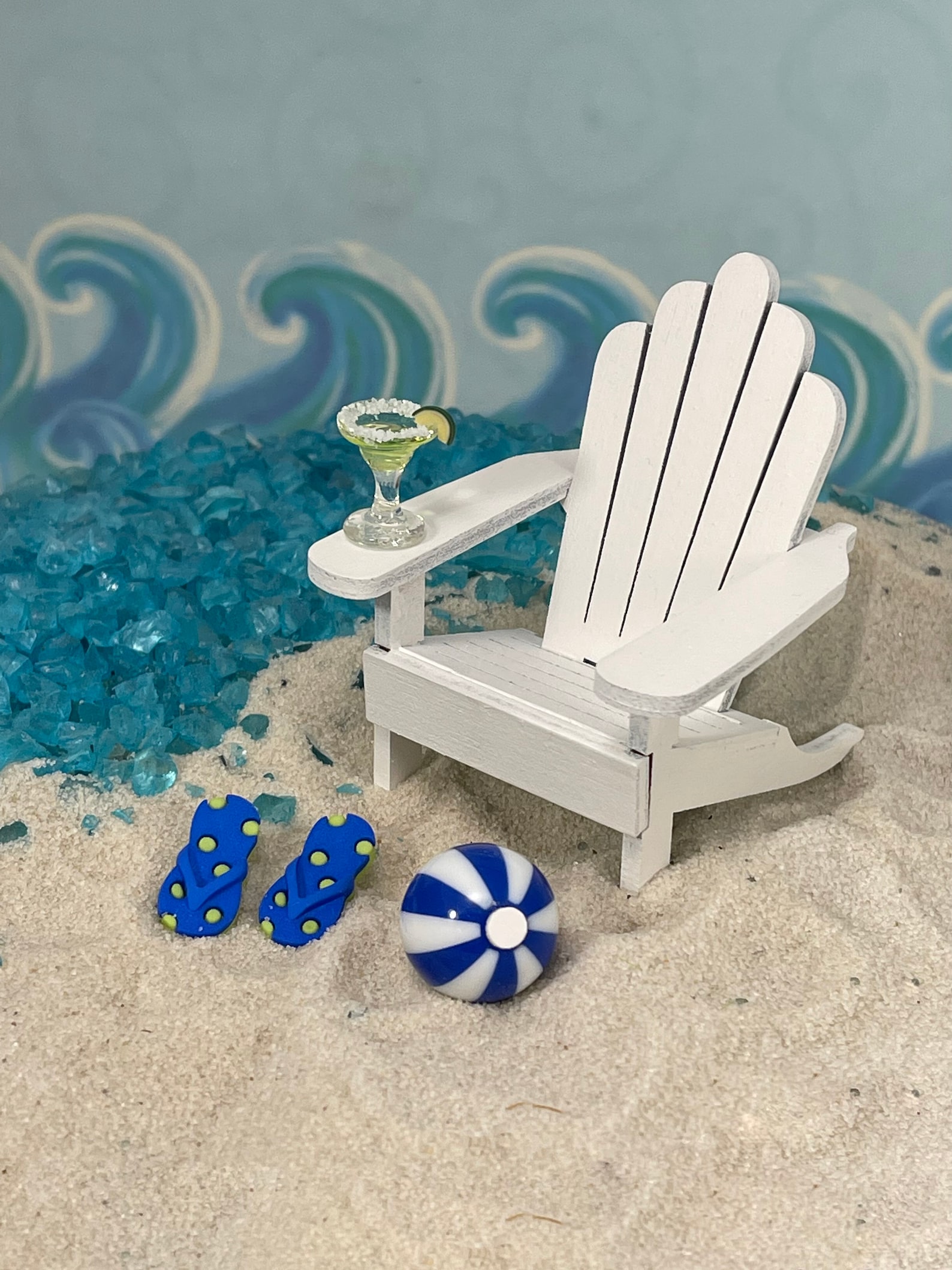 Handcrafted Miniature Adirondack Chair 2 Chairs Fit on - Etsy