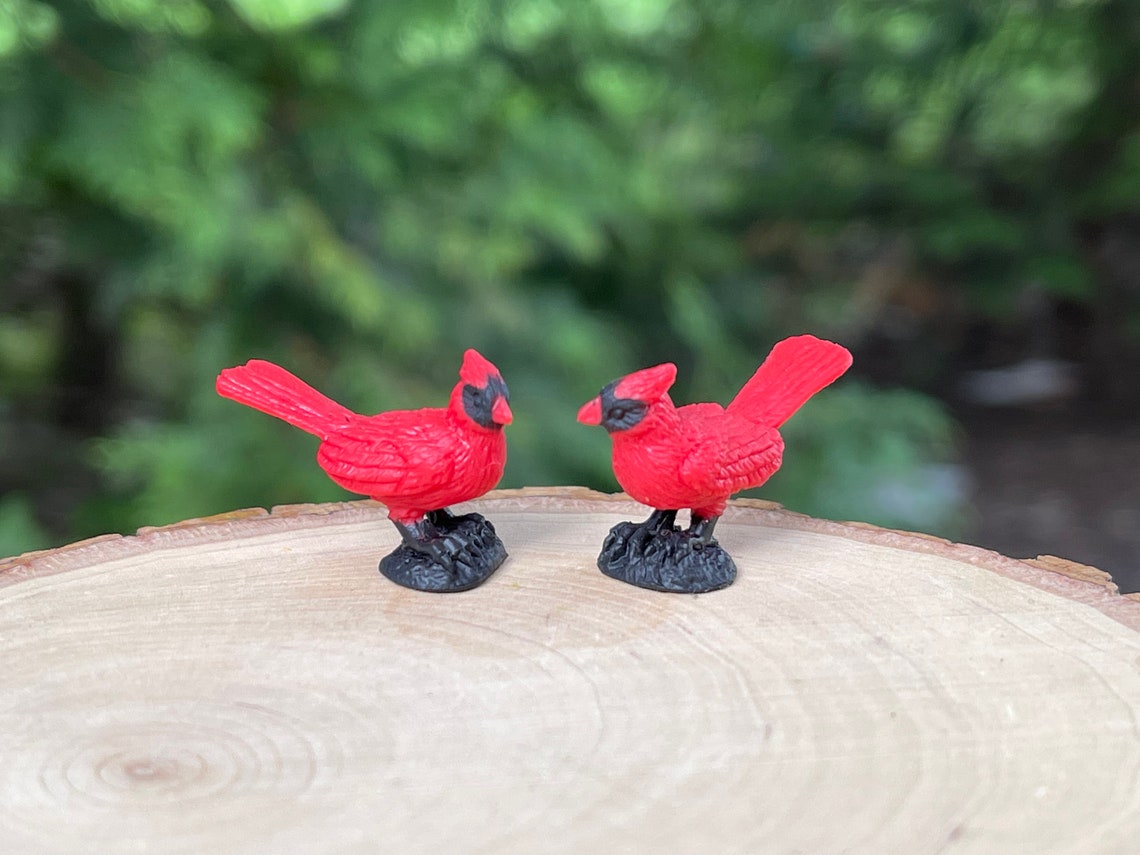 Miniature Cardinal Fairy Garden Accessory terrarium mini | Etsy