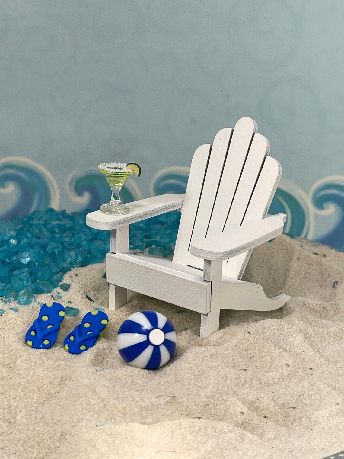 Handcrafted Miniature Adirondack Chair 2 Chairs Fit on - Etsy