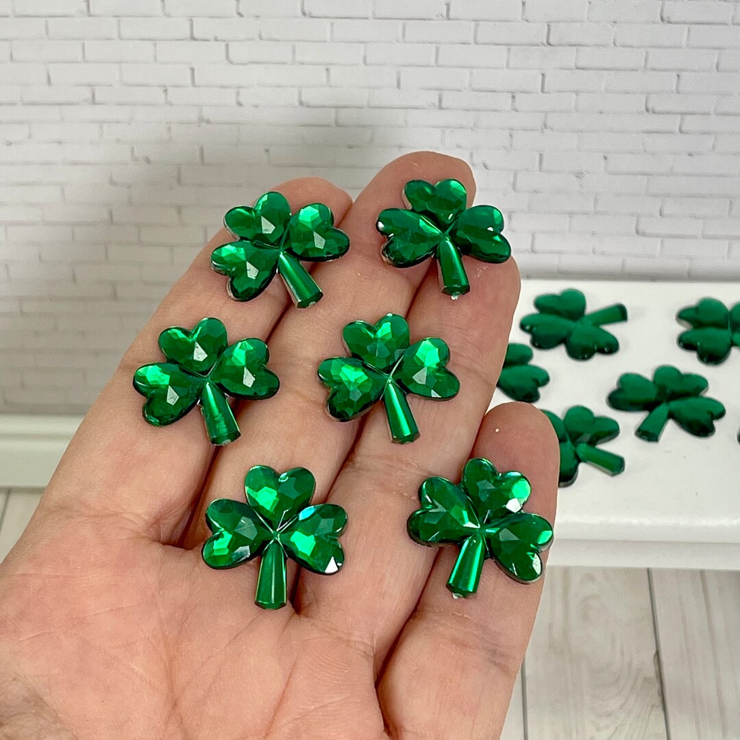 10/20/40 Miniature Shamrock Embellishment, St. Patrick's Day Minis ...