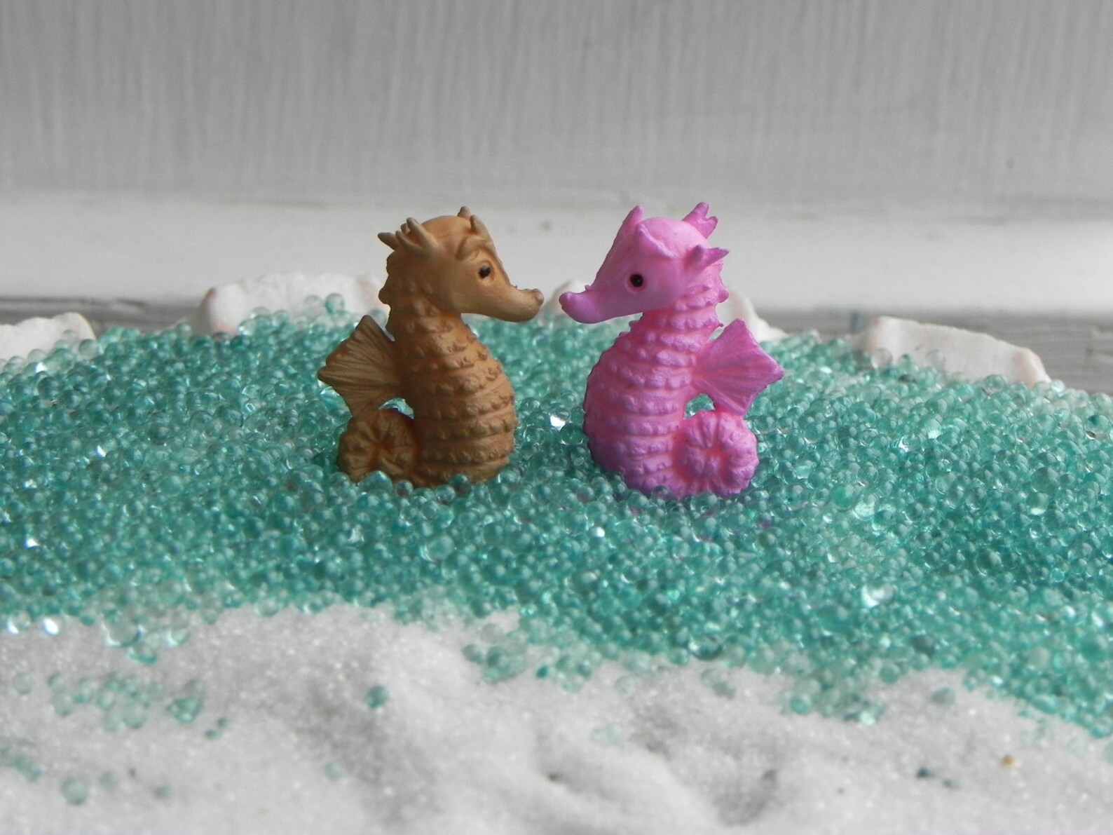 4 Miniature Beach Seahorse Mini Garden Supply Mini Coastal - Etsy