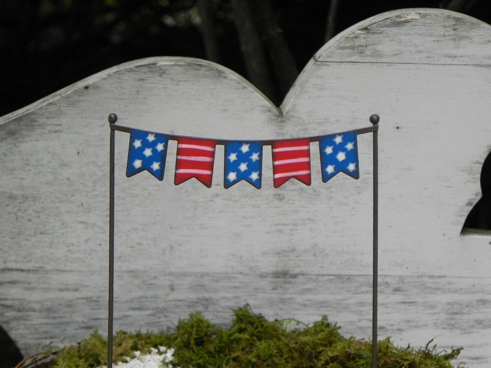 Miniature Fairy Garden Flags Patriotic July 4 Red White | Etsy