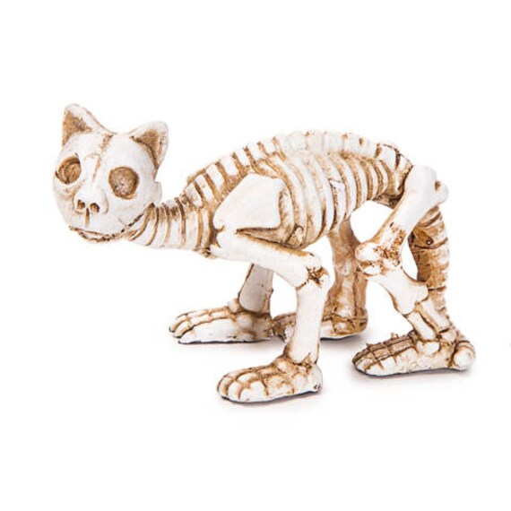 Miniature Skeleton Cat Halloween Figurine supply fairy | Etsy