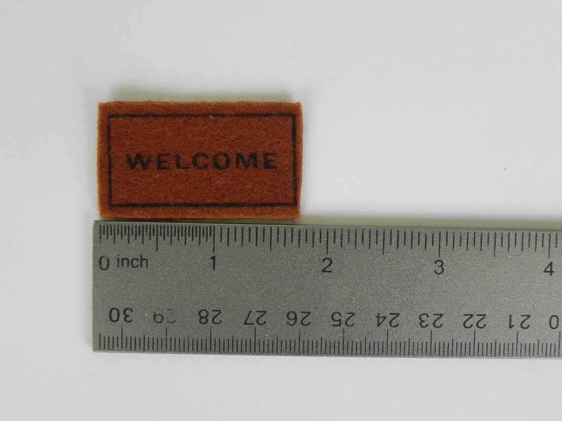 Miniature Welcome Mat Rug Dollhouse Miniatures Fairy Garden - Etsy