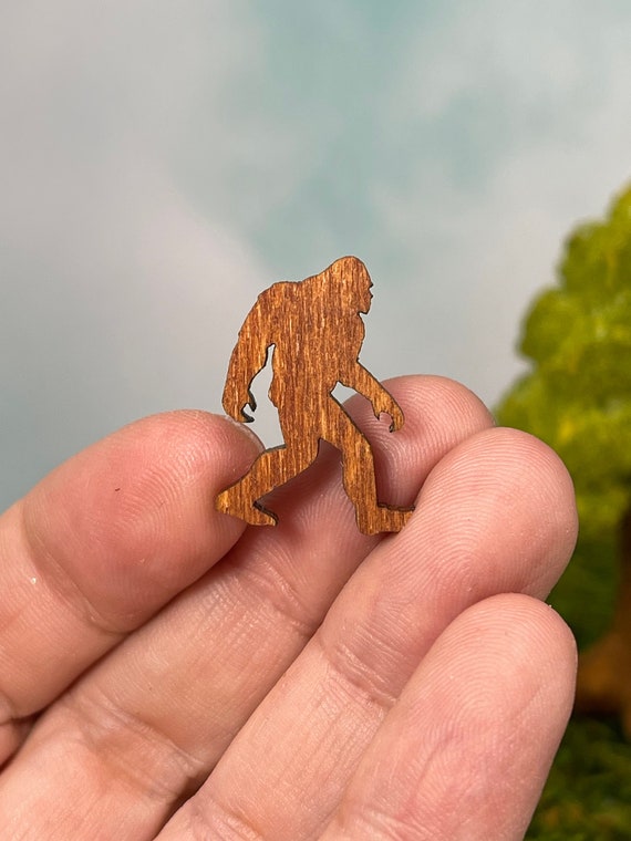 Tiny Bigfoot Small Miniature Bigfoot Stained Wooden Cutout - Etsy