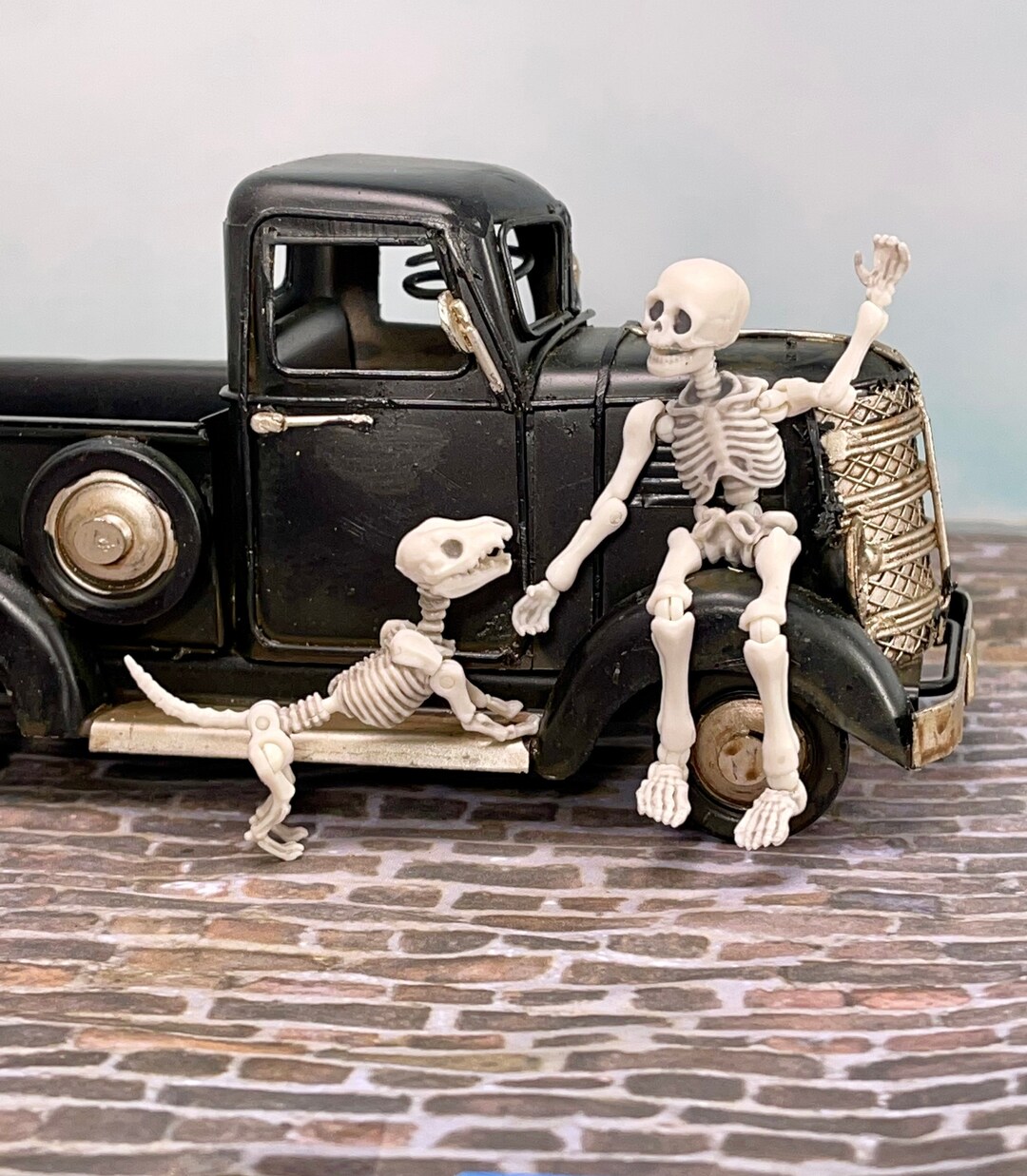 Miniature Skeleton Dog Posable, Posable Skeleton, Halloween Miniatures ...