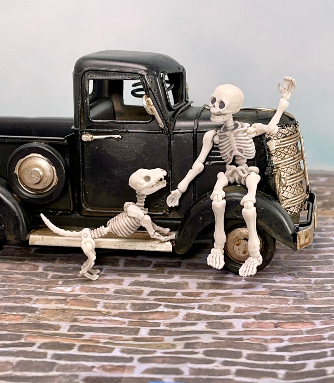Miniature Skeleton Dog Posable Posable Skeleton Halloween - Etsy