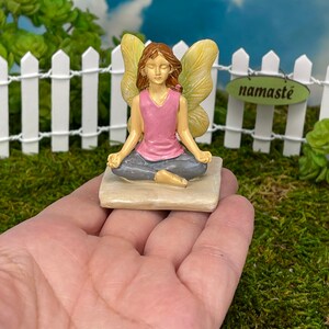 Miniature Yoga Fairy, Meditating Fairy, Miniature Namaste Sign ...