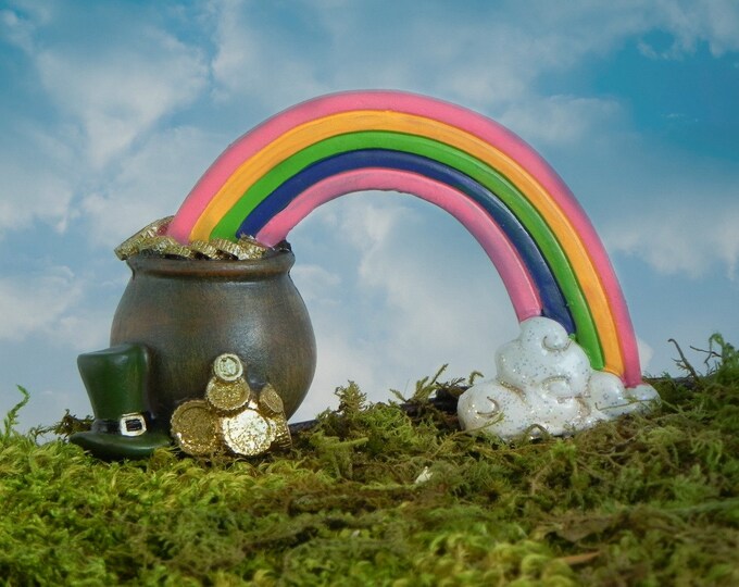 Miniature Rainbow, Miniature Garden Accessories, St. Patrick's Day ...