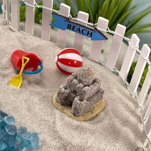 Beach Miniatures, Sand Castle, Fairy Garden Accessories, Mini Bucket ...
