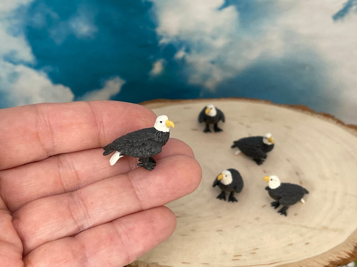 Miniature Bald Eagle Tiny Bald Eagle Figurine Animal 4th of | Etsy