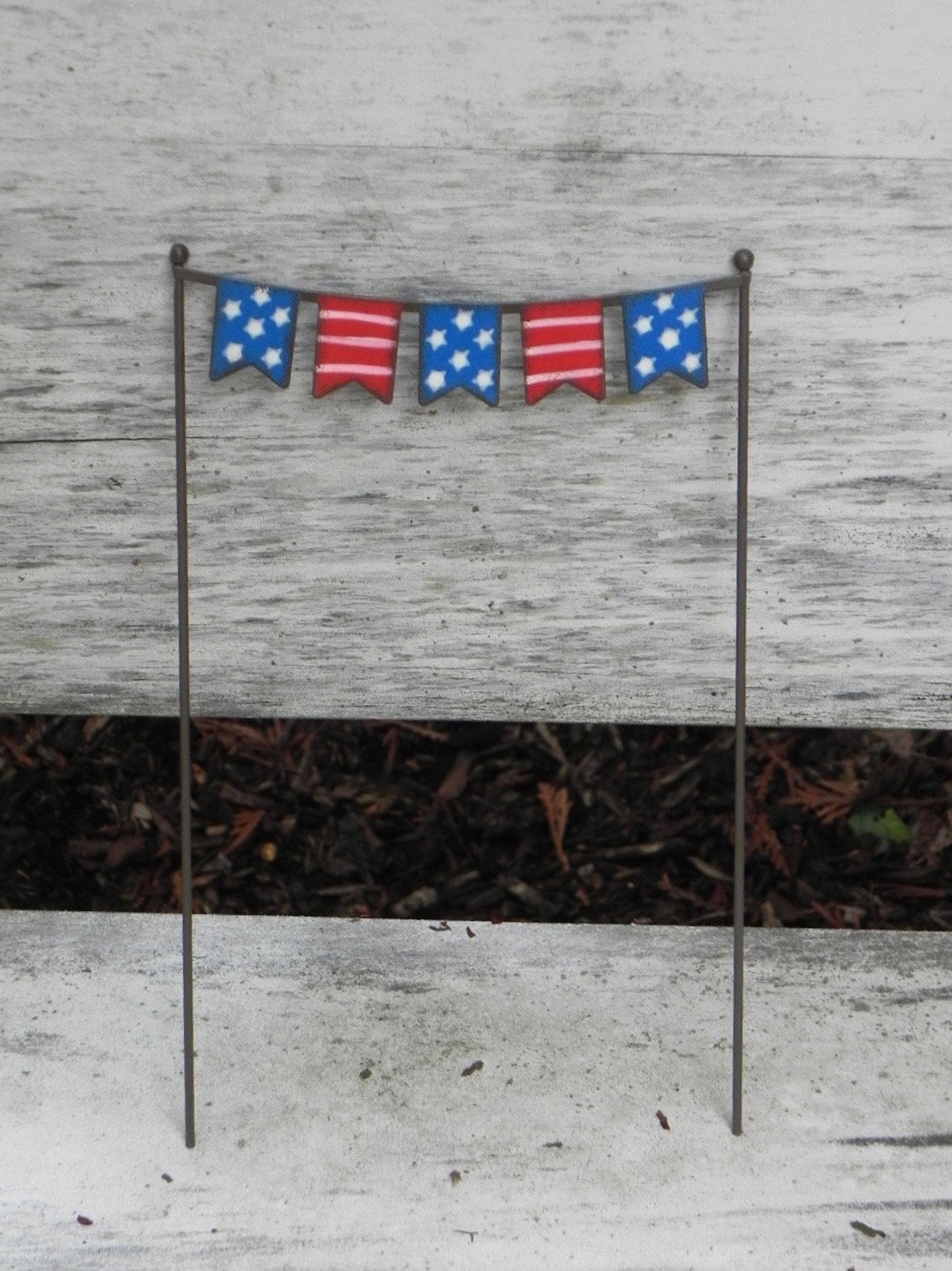 Miniature Fairy Garden Flags Patriotic July 4 Red White | Etsy