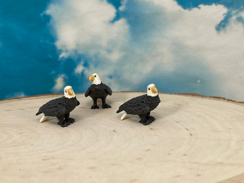 Miniature Bald Eagle Tiny Bald Eagle Figurine Animal 4th of | Etsy