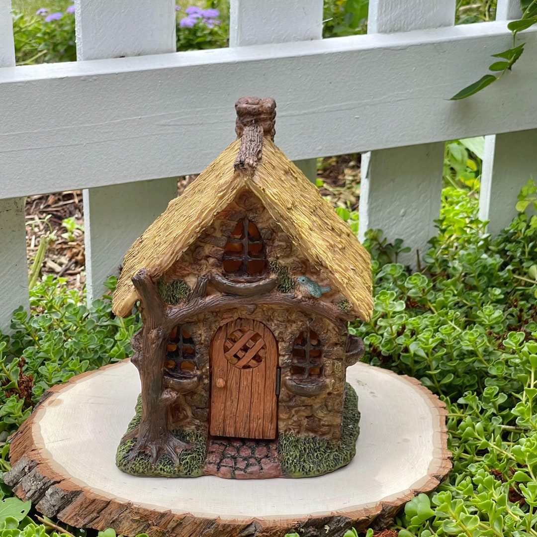 English Tree Cottage, Fairy Garden House, DIY Miniature ...
