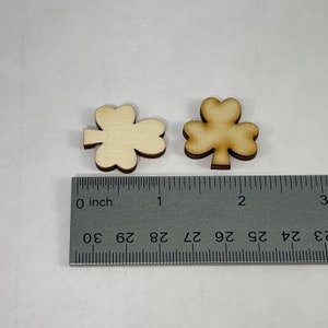 Miniature Shamrock Cutouts, Laser Cut Clover Shape, Natural Baltic ...