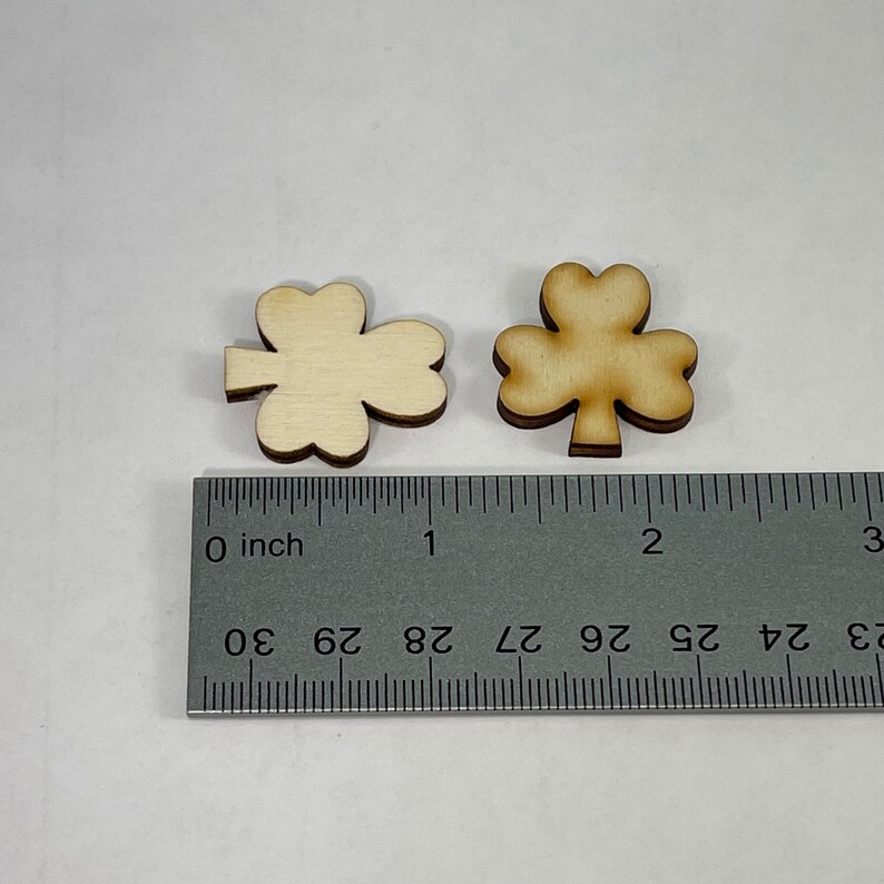 Miniature Shamrock Cutouts Laser Cut Clover Shape Natural - Etsy