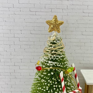 Miniature Christmas Tree With Glitter, Dollhouse Minis, Star Tree ...