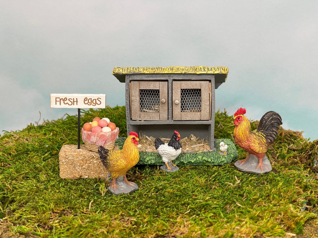Miniature Chicken Coop, Miniature Chickens, Miniature Eggs, Fairy ...