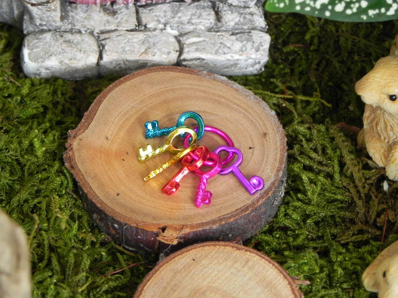 Miniature Keys, Dollhouse Keys, Colorful Mini Key Set, Keys for Fairy ...