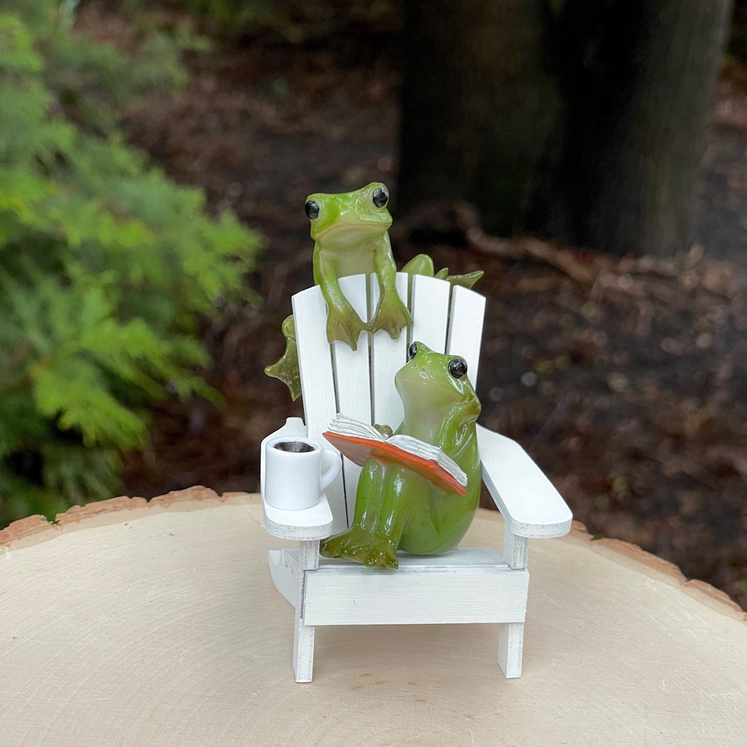 Fairy Garden Miniatures Frog Toad Book, Mini Accessories, Adirondack ...