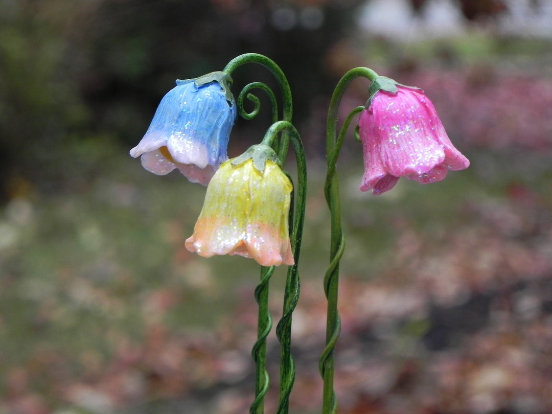 Miniature Flower Lantern, Set of 3 or Single, Fairy Garden Accessories ...