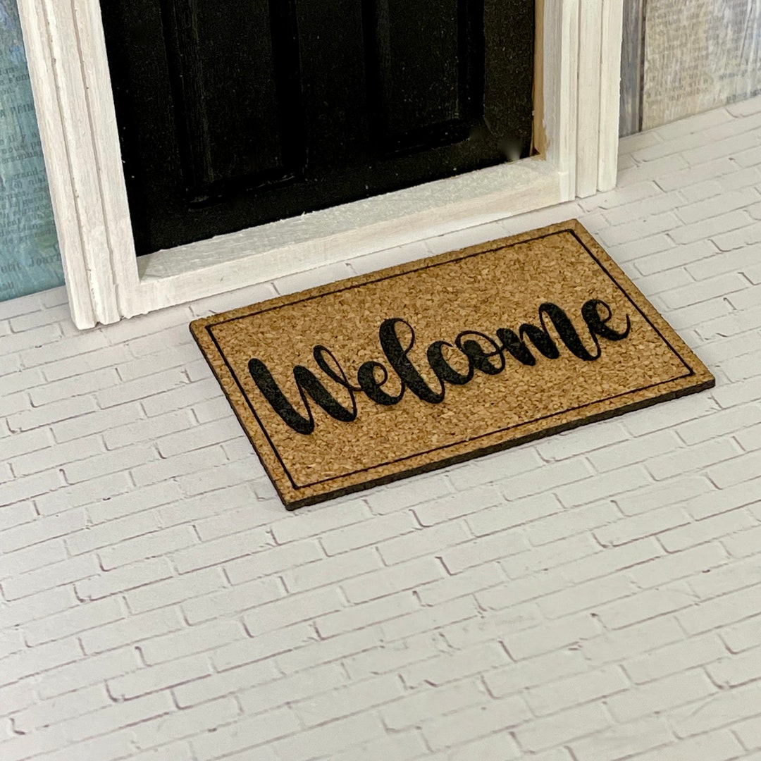 Dollhouse Miniature Welcome Mat Rug, Doormat, Dollhouse Miniatures ...