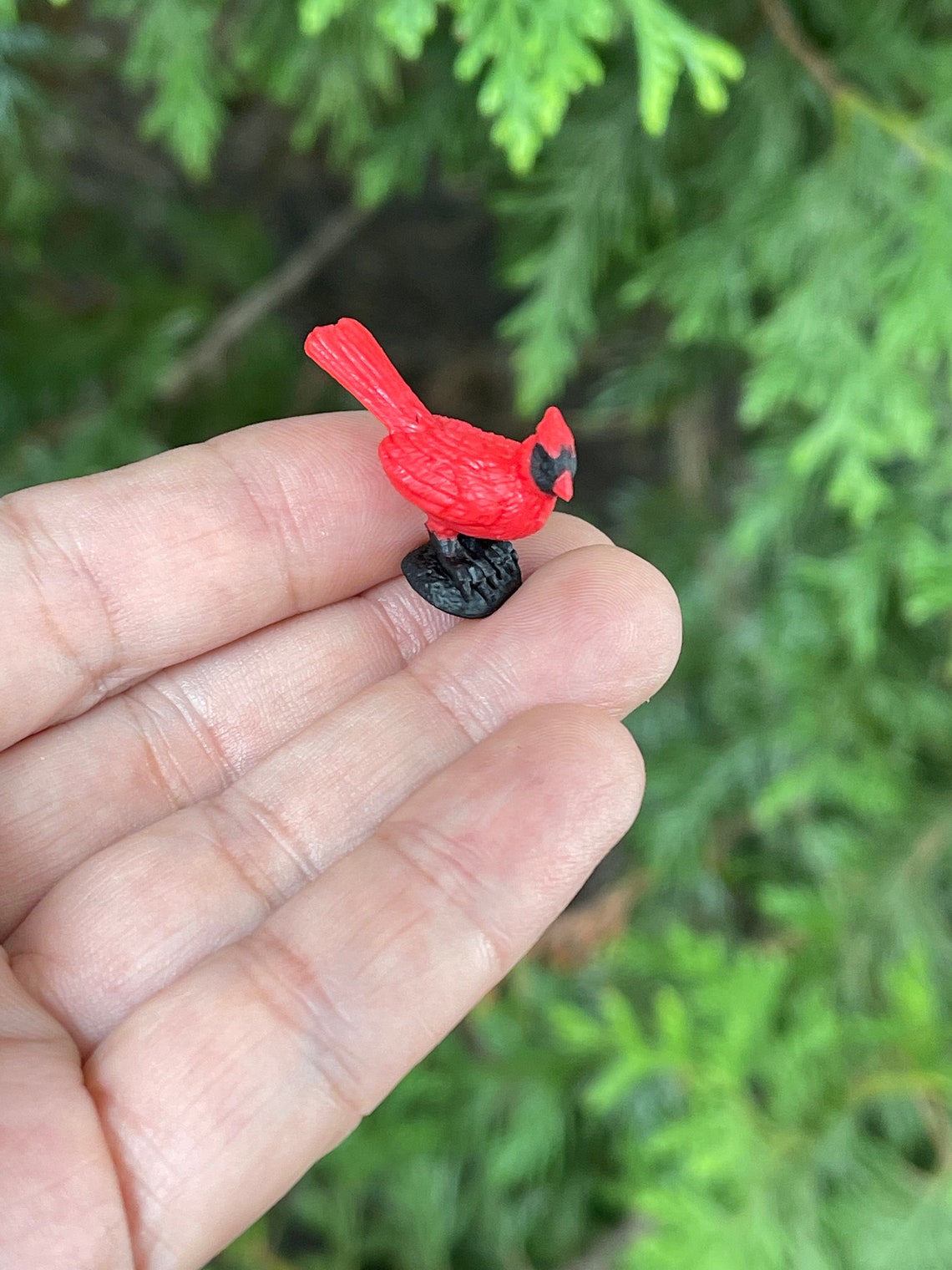 Miniature Cardinal Fairy Garden Accessory terrarium mini | Etsy